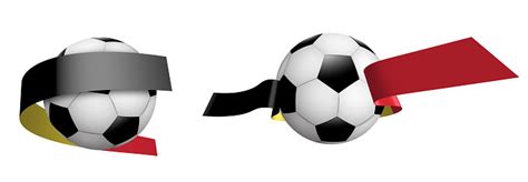 축구 벨기에 국기의 색상 리본에 고전 축구 공을 축구 대회를위한 디자인 요소 벨기에 국가대표팀 흰색 배경에 격리된 벡터 기에