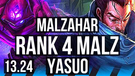 Malzahar Vs Yasuo Mid Rank 4 Malz 628 400 Games Kr Master
