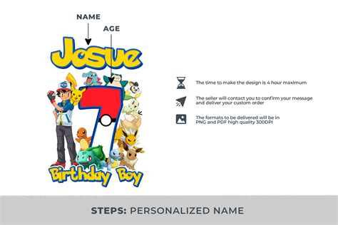 Personalized Pokemon Png Personalized Pokemon Friends Birthday Png