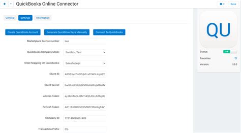 QuickBooks Online Connector