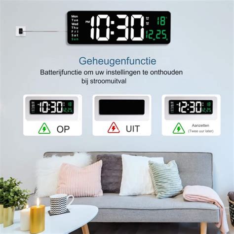 Digitale Klok Wandklok Wandklok Led Bol