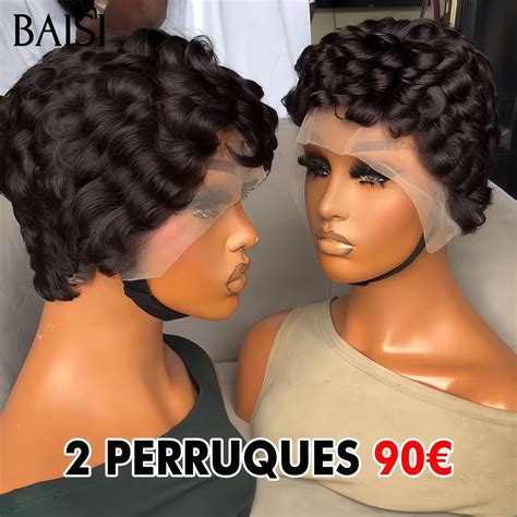 Baisi Pixie Coiffure 2 Perruques 90€ 13x4 Lace Frontal Comme La Video Baisihairfr