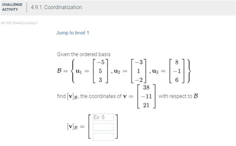 Solved Jump To Level 1 Given The Ordered Basis Chegg