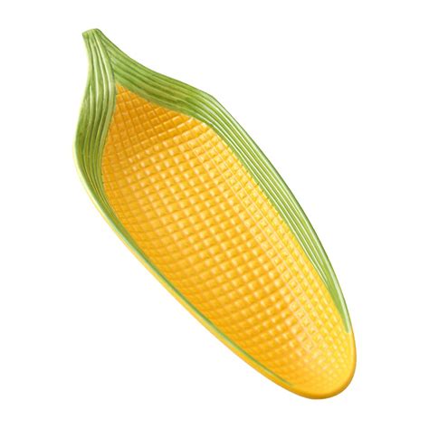 Corn Holder Ceramic Serving Corn Shape Dishes Ceramic Dining Table Snack Plate Cheese Platter