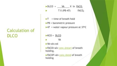 Dlco Ppt Lung And Respiratory Health Diseases And Conditions