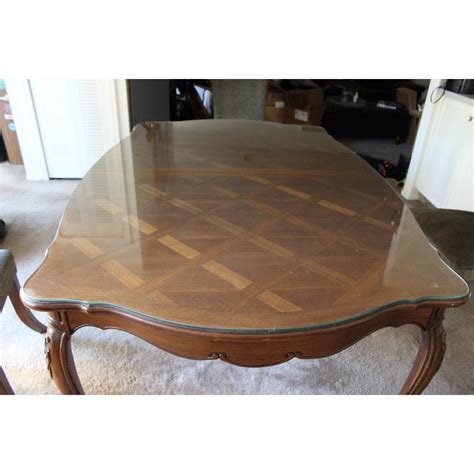 Thomasville Vintage Wood Dining Table Aptdeco