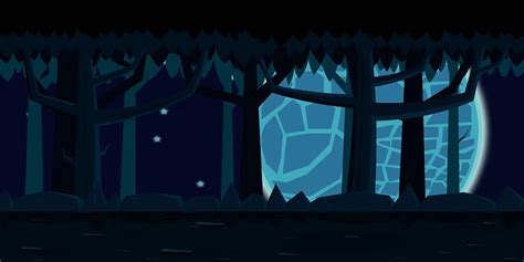 وکتور بک گراند بازی Night Forest Game Backgrounds