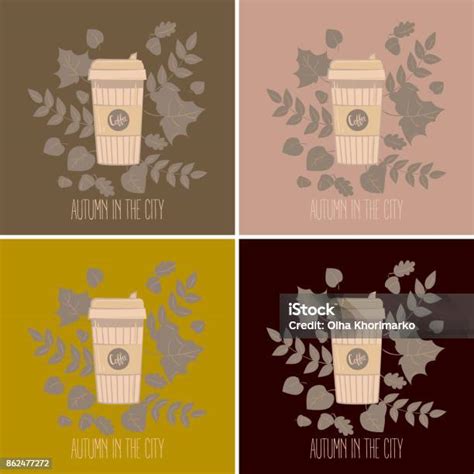 종이 커피 컵의 집합입니다 머그컵 벡터 일러스트 레이 션 0명에 대한 스톡 벡터 아트 및 기타 이미지 0명 10월 가을 Istock