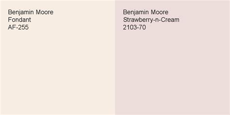 Benjamin Moore Fondant Vs Benjamin Moore Strawberry N Cream Comparison