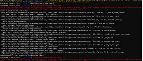 Rasa Mysql Data Error Rasa Open Source Rasa Community Forum