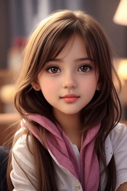 Premium Photo A Cute Young Girl Photo Ai Generated