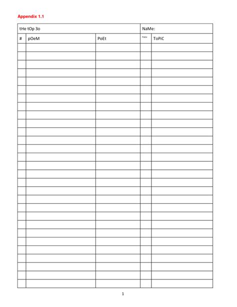 Printable 3 Column Chart Templates Printable Jd