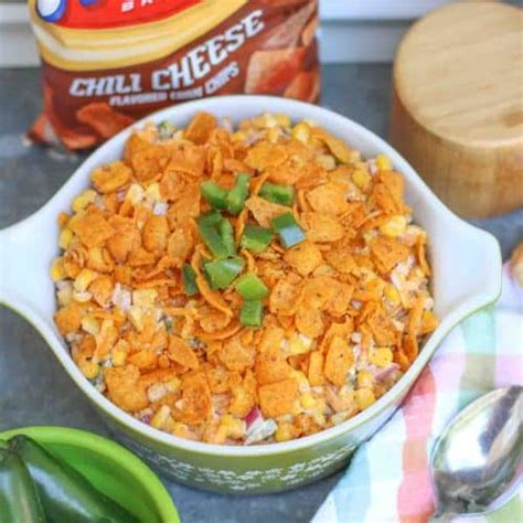 Chili Cheese Frito Corn Salad Crunchy Cheesy Crazy Good A Forks Tale