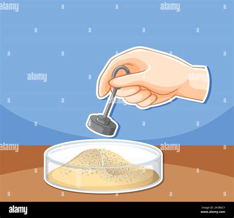 thumbnail design with science experiment objects illustration stock