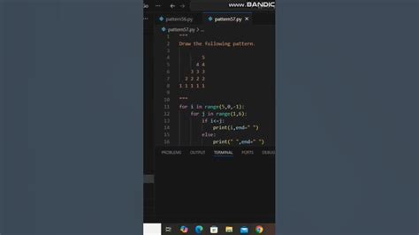 Pattern Program In Python Youtube