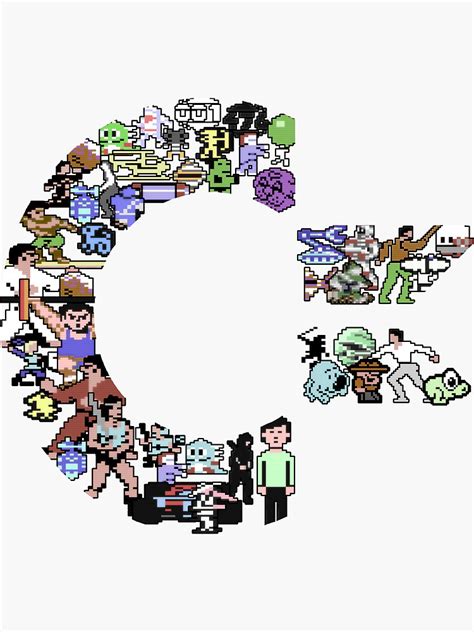 C64 Characters Clear Bg Sticker By Bellingk Redbubble