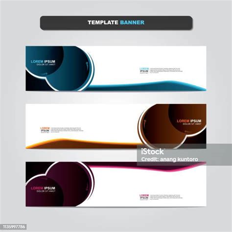 Vektor Abstrak Web Banner Desain Template Ilustrasi Stok Unduh Gambar