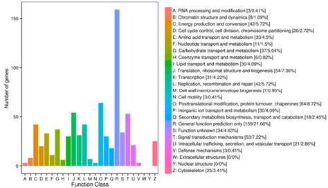 Clusters Of Orthologous Groups Cog Function Classifcation Of