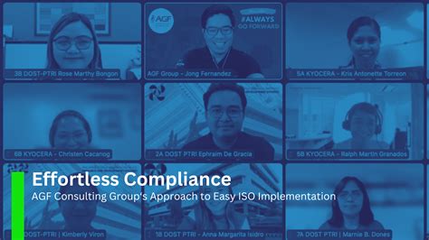 Effortless Compliance Agf Consulting Groups Approach To Easy Iso Implementation Agf
