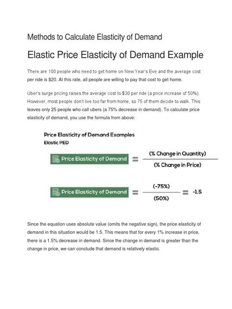 methods to calculate elasticity of demand pdf