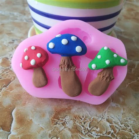 Mushroom Shape Fondant Molds Gum Paste Chocolate Mould Silicone Soap