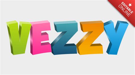 Vezzy Multi Color For The New Year Text Effect Generator