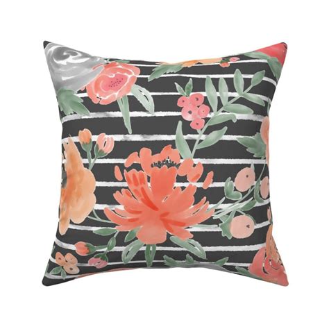 Sassy Sunset Watercolor Floral On Fabric Spoonflower