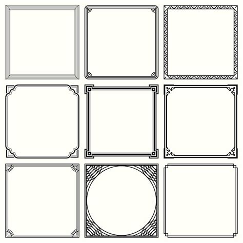 Premium Vector Decorative Frames Set 52