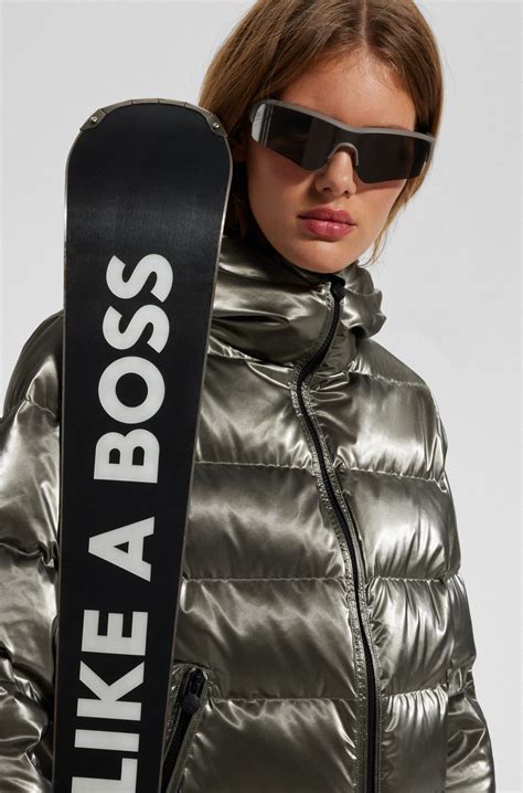 Boss Boss X Perfect Moment Down Filled Metallic Puffer Jacket Light Beige