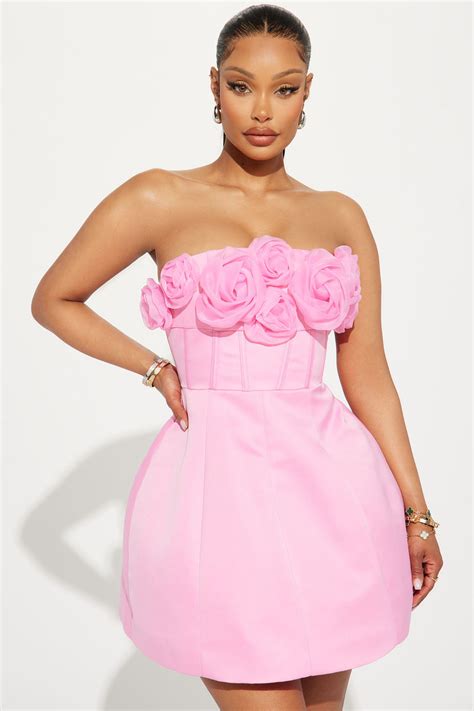 Bliss Corset Mini Dress Pink Fashion Nova Dresses Fashion Nova