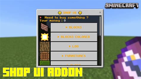 Shop Ui Addon 1 19 Mcpe Bedrock Mod Mc Mod Net
