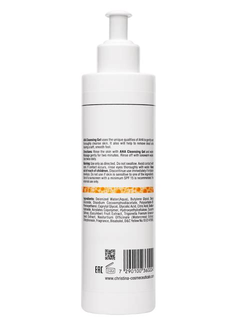 Fresh AHA Cleansing Gel for all skin types, pH 2,6-3,6 (Очищающий гель ...