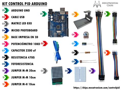 Control PID Con Arduino Y Matriz De LED 8x8 Mecatronium Chips