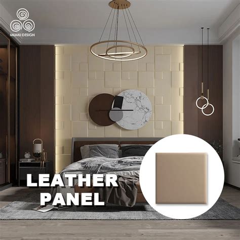 Mumu Luxury 3d Mdf Leather Surface Decorative Wall Interior Cladding