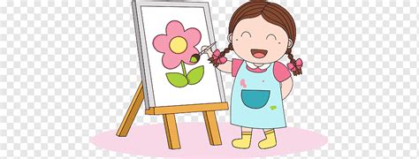 어린 소녀 그리기 Png Pngwing