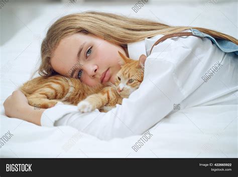 Girl Resting On Bed Image And Photo Free Trial Bigstock