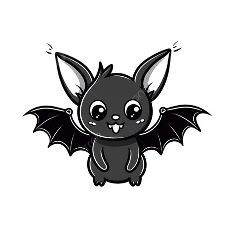 Bat In Doodle Style Hand Drawn Cute Bat Bat For Halloween Vector