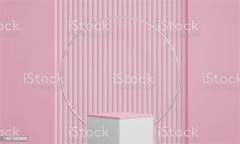 분홍색 배경에 연단 3d 제품 전시 프리젠 테이션 추상적인 장면 배경입니다 현실적인 원형 스탠드 최소한의 장면에 받침대 제품