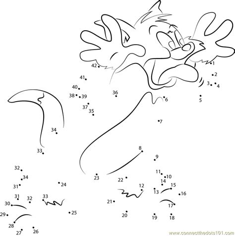 Naughty Tom Dot To Dot Printable Worksheet Connect The Dots
