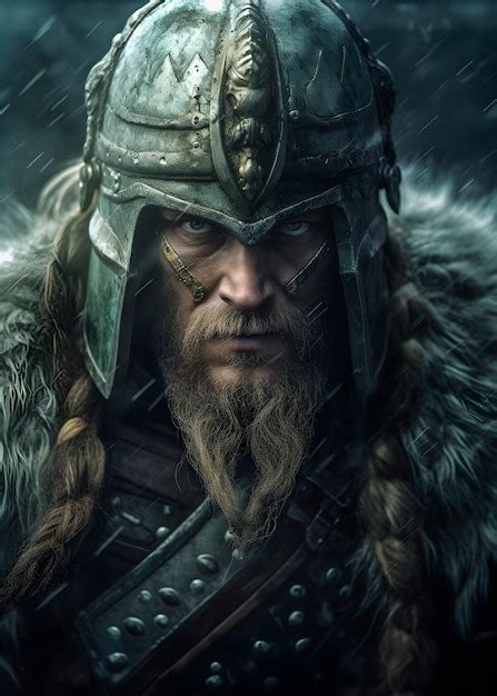 Premium AI Image Fierce Viking Warrior