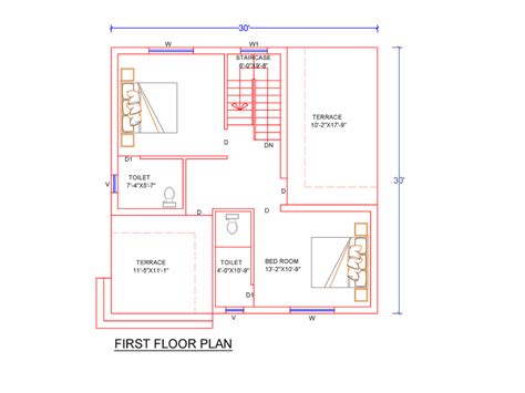 30x30 House Plan 30x30 House Plans India Indian Floor Plans