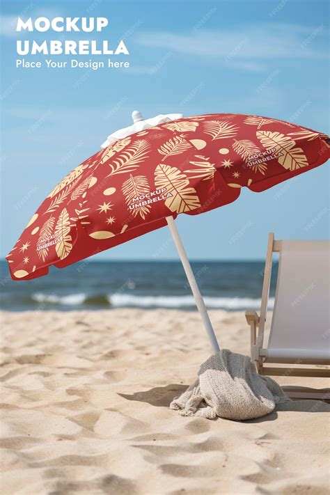 Premium Psd Beach Umbrella Mockup