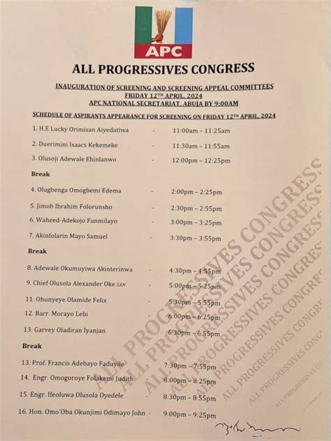 Ondo 2024 Apc Fixes Friday For Aspirants Screening National Periscope