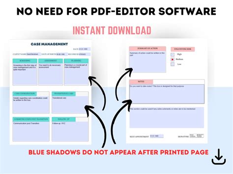 Fillable Case Management Form Bundle Client Documentation Pdf