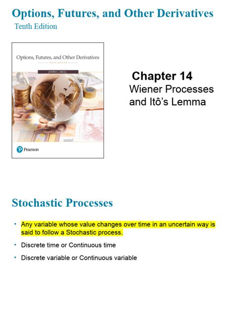 Chapter 14 Wiener Process Itos Lemma Class Notes Download Free Pdf Stochastic Process