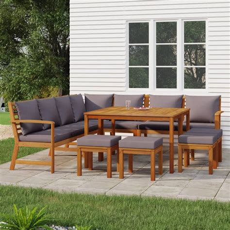 Yolola Lounge Gartenmöbel Set Holz Mit Kisse Mecksofa Garten Holz