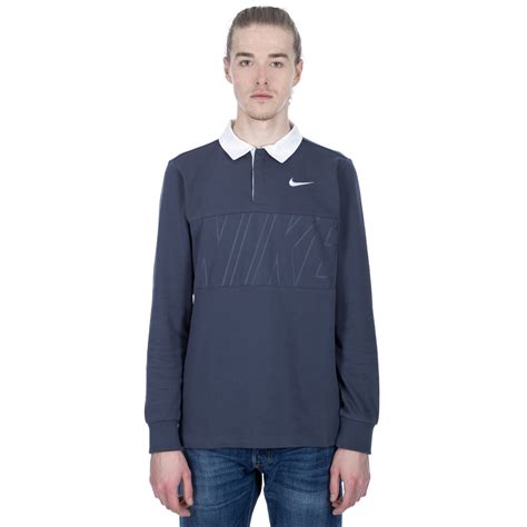 Nike Sb Dry Long Sleeve Polo Shirt Thunder Blue White Consortium