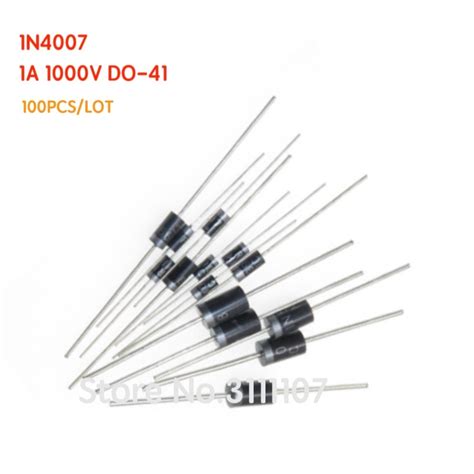 100pcslot 1n4007 1a 1000v 4007 Do 41 Rectifier Di Grandado