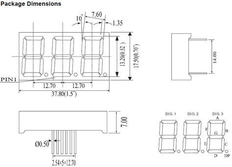 053 Inch 3 Digits 7 Segment Led Display Buy 052 Inch 7 Segment