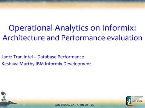 Informix And Iwa Operational Analytics Performance Ppt
